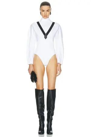 Alaïa Cinched Thong Bodysuit