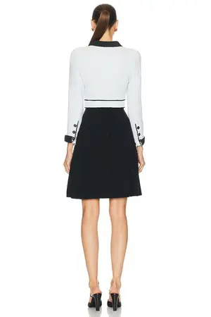 Chanel Cropped Jacket & Skirt Set - Black Baby Blue
