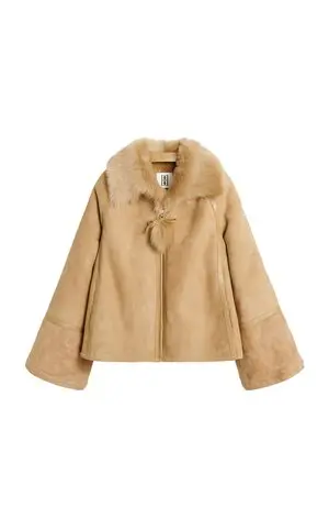BY MALENE BIRGER Odellies Fur-trimmed Shearling Coat