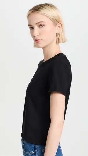 PERFECTWHITETEE Springsteen Supima Cotton Baby Tee - True Black
