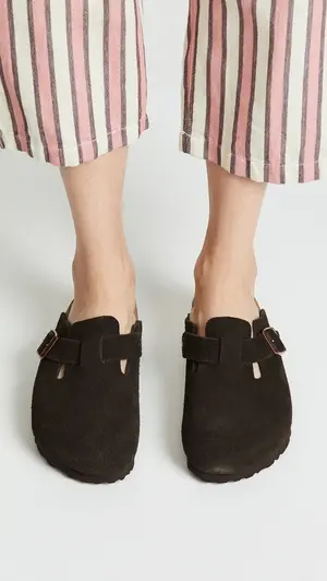 BIRKENSTOCK Boston Soft Footbed Narrow Clogs - Mocha