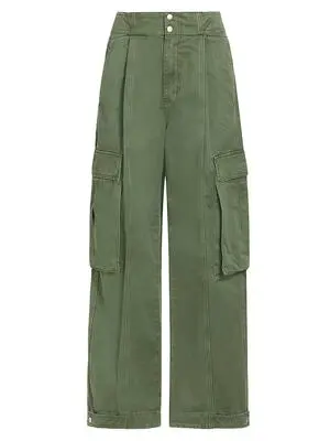 FRAME Women's Pleated Wide-Leg Cargo Pants - Poblano  - Poblano