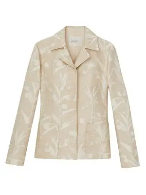 Lafayette 148 New York Women's Dune Floral Jacquard Blazer - Dune Multi  - Dune Multi