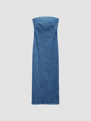 Rag & Bone Jasmine Stretch Denim Midi-dress - Elle