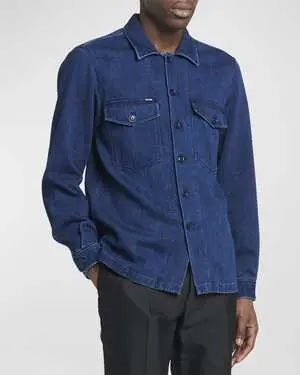 TOM FORD Apos;s Dark Wash Denim Overshirt
