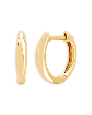 Ef Collection 14k Yellow Dome Huggie Hoop Earrings - Gold