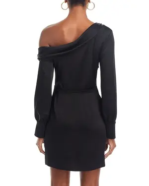 Simkhai Cameron One Shoulder Mini Dress - Black