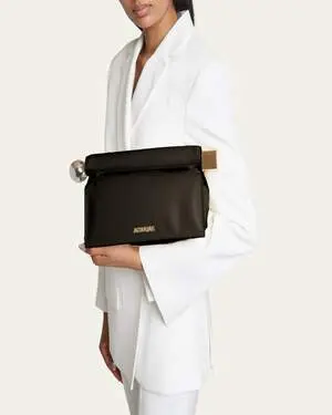 Jacquemus La Pochette Rond Clutch Bag - Black
