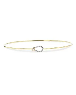 Phillips House 14k Yellow Gold And Rhodium Diamond Bangle Bracelet - Gold/white
