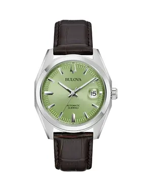 Bulova Classic Surveyor 39mm Watch - Green/brown