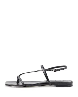 AeydĒ Ella Slingback Thong Sandals - Black