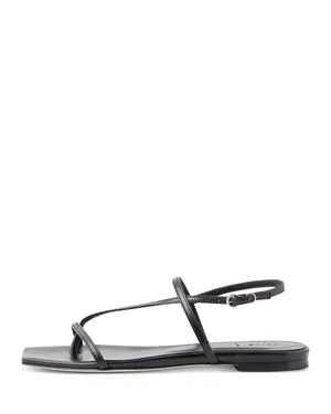 AeydĒ Ellan Ankle Strap Thong Sandals - Black