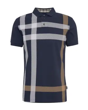 Barbour Blaine Cotton Pique Regular Fit Polo Shirt - Navy/pine