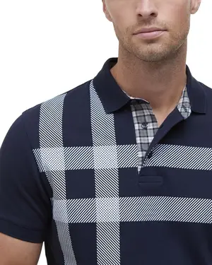 Barbour Blaine Cotton Pique Regular Fit Polo Shirt - Navy/pine