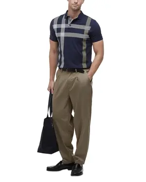Barbour Blaine Cotton Pique Regular Fit Polo Shirt - Navy/pine