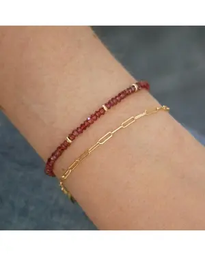 Ef Collection 14k Yellow Lola Open Mini Chain Link Bracelet