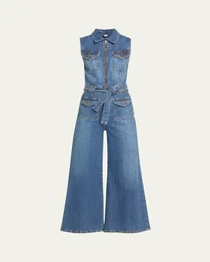 Ramy Brook Bell Denim Jumpsuit - Medium Wash