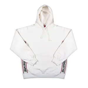 Supreme Text Rib Hooded Sweatshirt - White