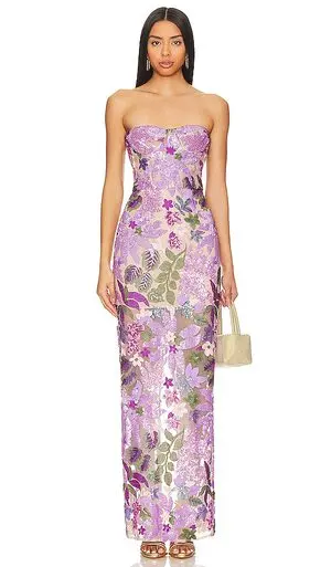 Purple Sequin Maxi Dress