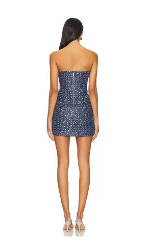 LOVERS AND FRIENDS Berner Mini Dress - Dark Blue Sequin