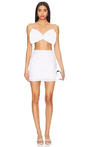 White Ruched Skirts