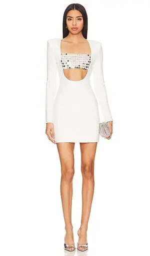 Nbd Vani Mini Dress With Embellished Bandeau - White