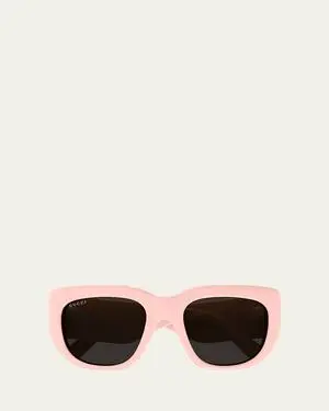 Gucci Gg Butterfly Sunglasses - Shiny Solid Pink