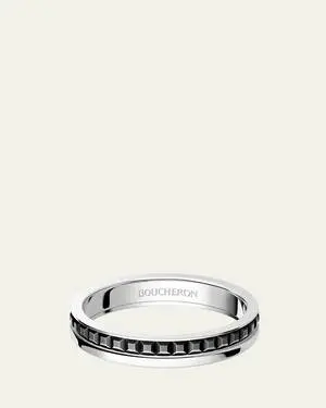 Boucheron Black And Quatre Follies Band - White Gold