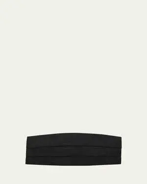 Charvet Silk Grosgrain Cummerbund - Black