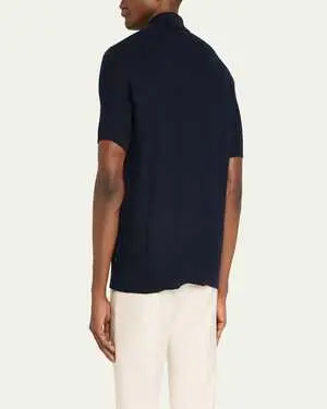 Orlebar Brown Tiernan Mercerized Pique Button-down Shirt