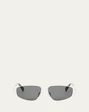 Celine Celine Triomphe Pilot Sunglasses - Shiny Palladium / Smoke