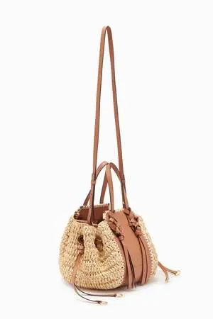 Ulla Johnson Gio Raffia Crossbody Handbag