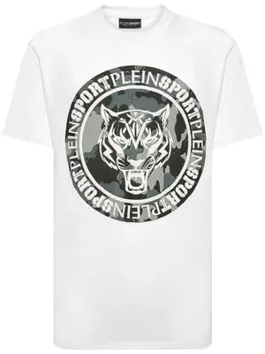 PLEIN SPORT Graphic-print Cotton T-shirt - White