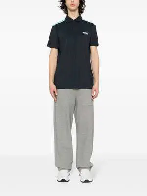 BOSS Logo-print Polo Shirt - Blue