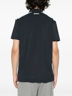 BOSS Logo-print Polo Shirt - Blue