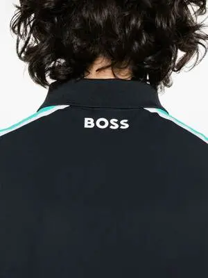 BOSS Logo-print Polo Shirt - Blue