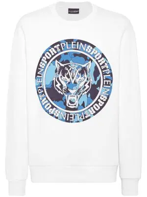 PLEIN SPORT Tiger-print Sweatshirt - White