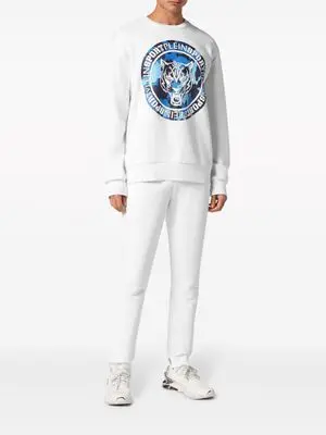 PLEIN SPORT Tiger-print Sweatshirt - White