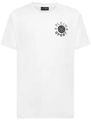 PLEIN SPORT Logo-appliqué Cotton T-shirt - White