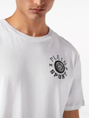 PLEIN SPORT Logo-appliqué Cotton T-shirt - White