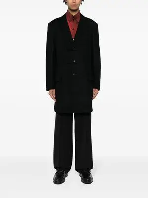 Yohji Yamamoto Single-breasted Wool Coat