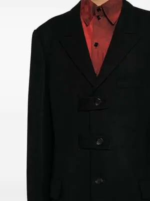 Yohji Yamamoto Single-breasted Wool Coat
