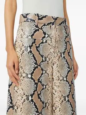 JIL SANDER Python-effect Leather Bermuda Shorts