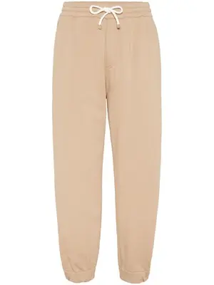Brunello Cucinelli Straight-leg Cotton-blend Track Pants