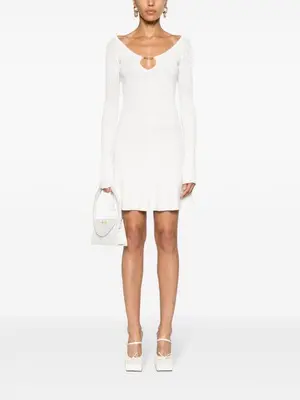 Jacquemus La Robe Ribbed Minidress - White
