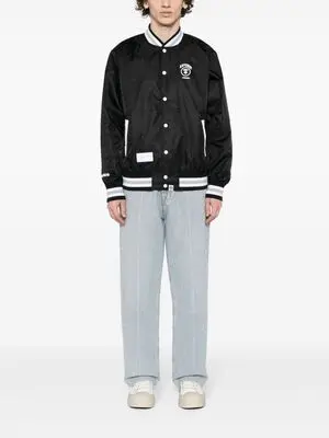AAPE BY *A BATHING APE Stripe-trim Bomber Jacket - Black