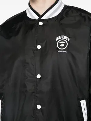 AAPE BY *A BATHING APE Stripe-trim Bomber Jacket - Black