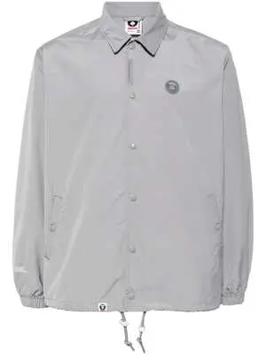 AAPE BY *A BATHING APE Logo-appliqué Shirt Jacket - Grey