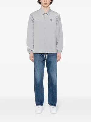 AAPE BY *A BATHING APE Logo-appliqué Shirt Jacket - Grey