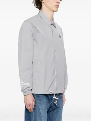AAPE BY *A BATHING APE Logo-appliqué Shirt Jacket - Grey